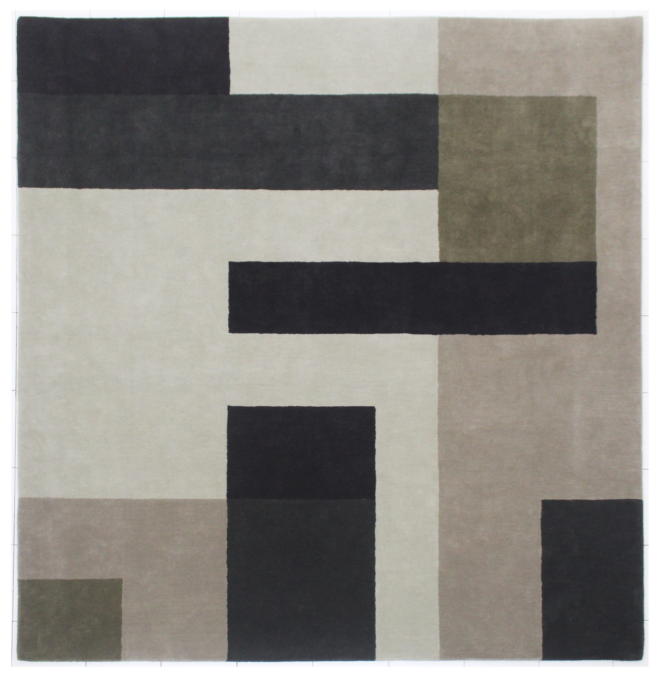 Tonal Blocks Designer Rug - SF Design