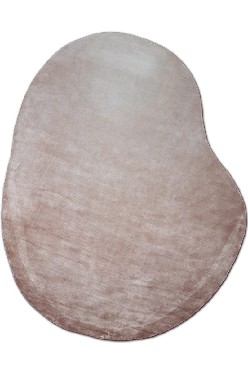 Custom Shape Pink Ombre Designer Rug - SF Design