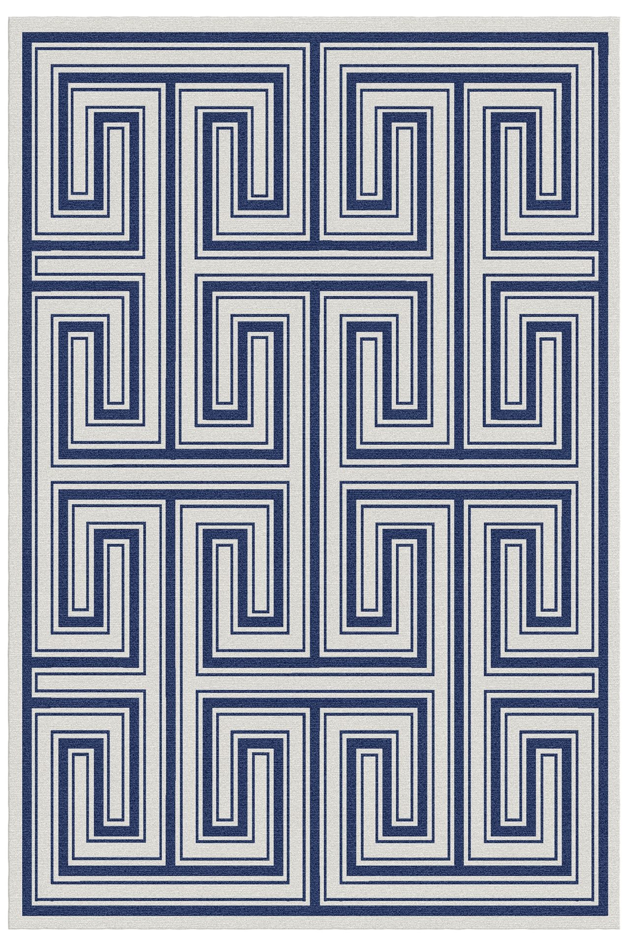 Greek Maze Designer Rug - SF Design